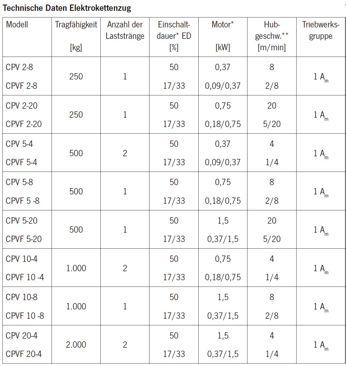Yale Elektrokettenzug CPV / CPVF - Dressel-Seile.de